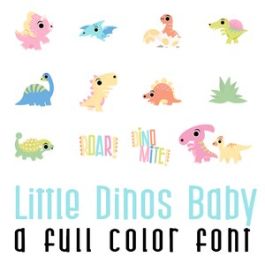 Little Dino Baby Full Color Font