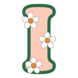 Daisy Monogram Shaker Letter i