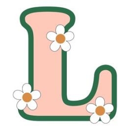 Daisy Monogram Shaker Letter l