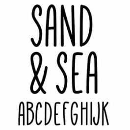 Sand and sea handwriting font