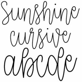 Sunshine cursive handwriting font