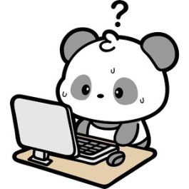 cute working panda