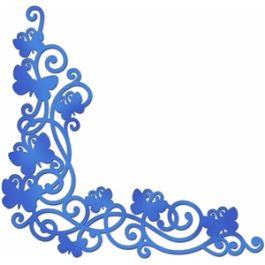 butterfly swirl corner border|4723