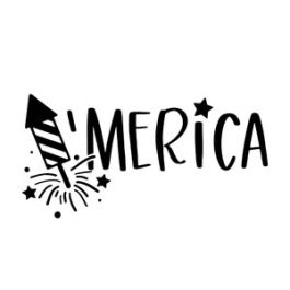 'Merica with Firework Drawing