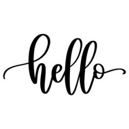 Hand lettered hello