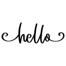 Hand lettered hello