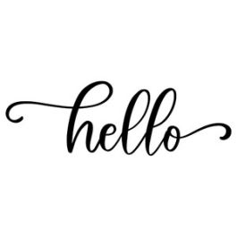 Hand lettered hello