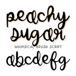 BFC Peachy Sugar Whimsical Brush Script Cursive Font