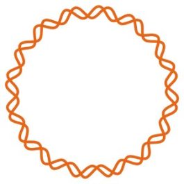 Wavy Ribbon Circle Frame or Border