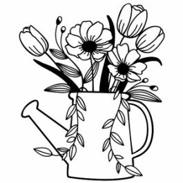 watering can bouquet|476457