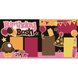 birthday bash scrapbook 2 page kit/layout
