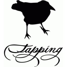 raven tapping - calligraphy