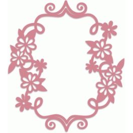 loopy floral frame