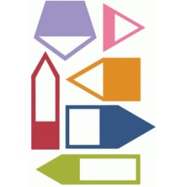 arrow signpost labels, tabs & frames