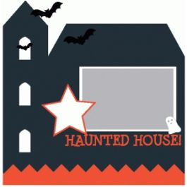 haunted house shaped 12x12