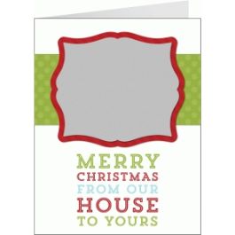 a2 merry christmas from our house print & cut card