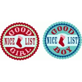 good girl & boy labels