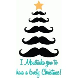 moustache christmas tree