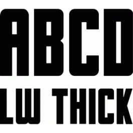 lw thick font
