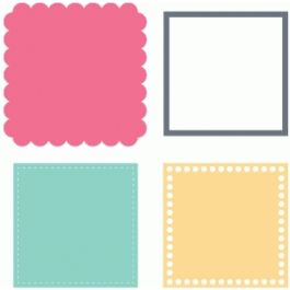 set of 4 square mats & frames
