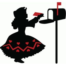 little girl mailing letter