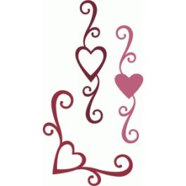 vertical heart border + corner