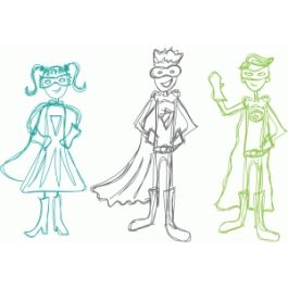 super heroes sketch