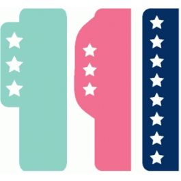 set of 3 star tabs