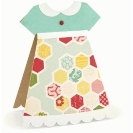 a2 dress shaped card