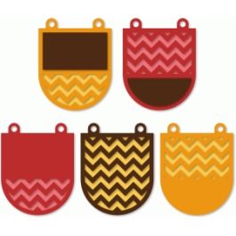 chevron banners - round