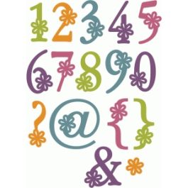 flower alphabet - numbers & punctuation