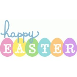 happy easter word art