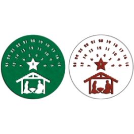 advent calendar - round nativity