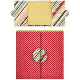 floral square double folded card
