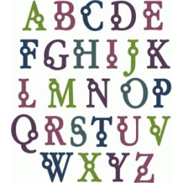 circle dot alphabet - uppercase