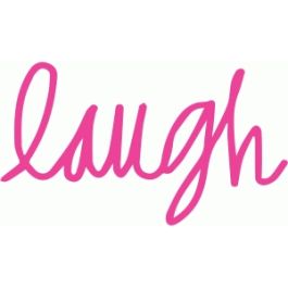 cursive laugh
