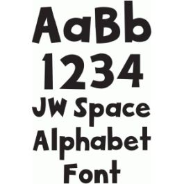jw space alphabet font