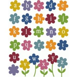 flower garden alphabet - lowercase