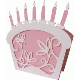 birthday cake shape card