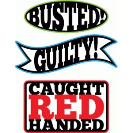 busted guilty red handed