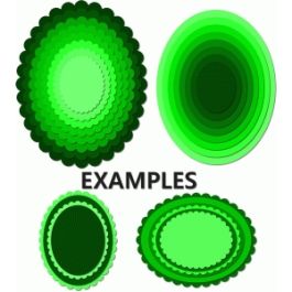 small scalloped ovals w insides nested