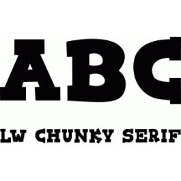 lw chunky serif font