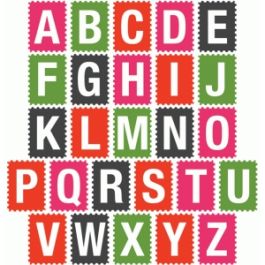 stamp alphabet set