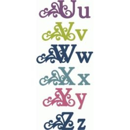 flourish monograms sets u-z