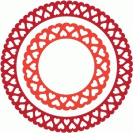 round heart frame set