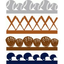baseball borders set