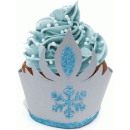 snow crown cupcake wrapper