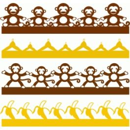 monkey & banana borders set