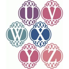 curly monograms u-z