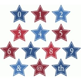 star stencil alphabet - numbers & punctuation